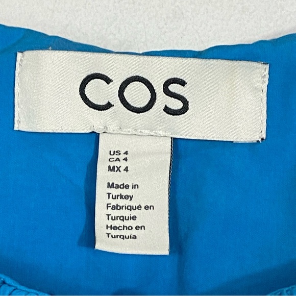 COS | Dresses | Cos Blue Cotton Maxi Dress | Poshmark